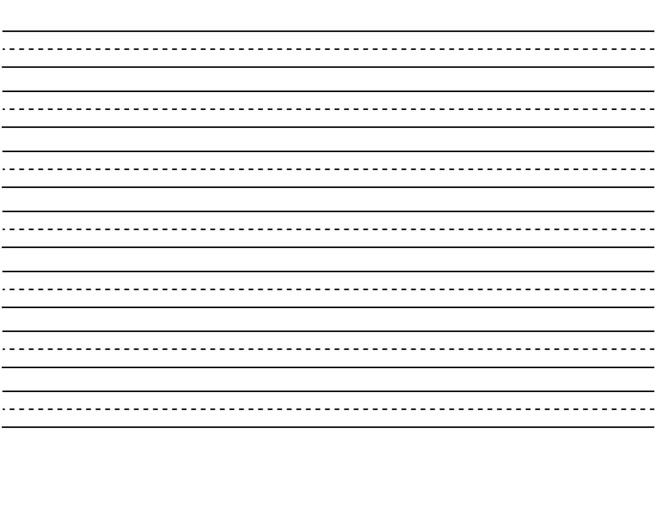 Handwriting Paper Free Printable Kindergarten Lined Paper Template