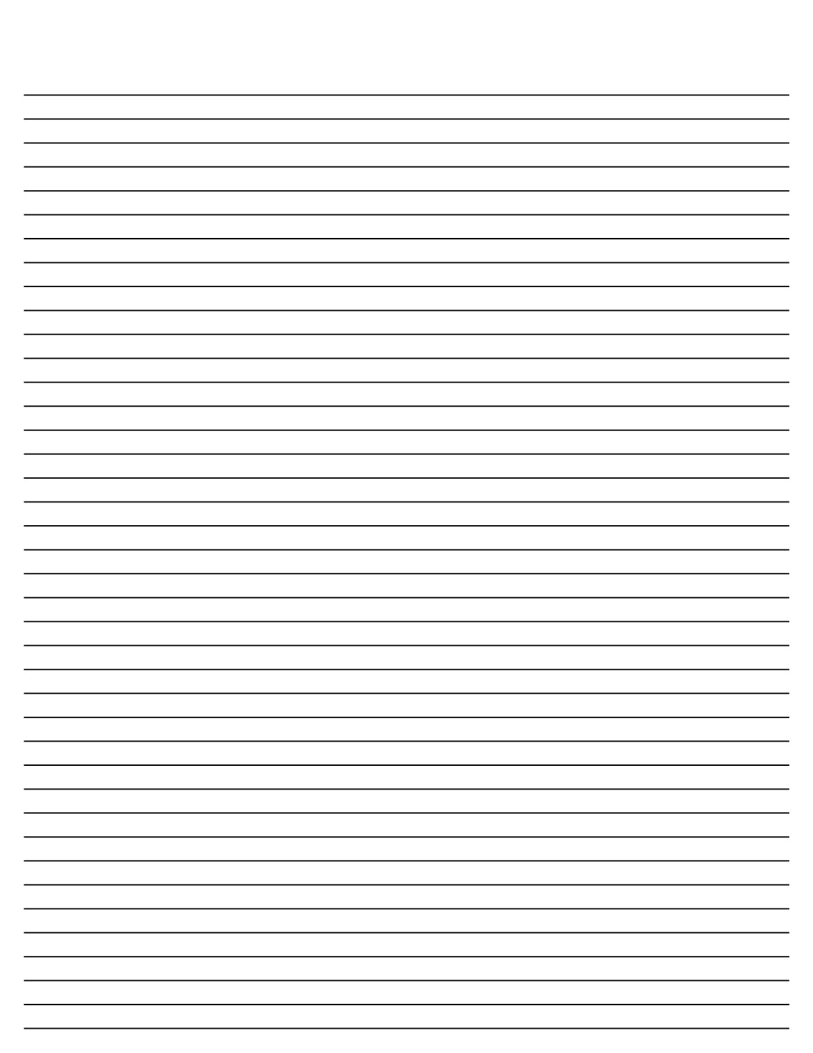 Lined Paper For Writing Activity Shelter Lined Paper Printable