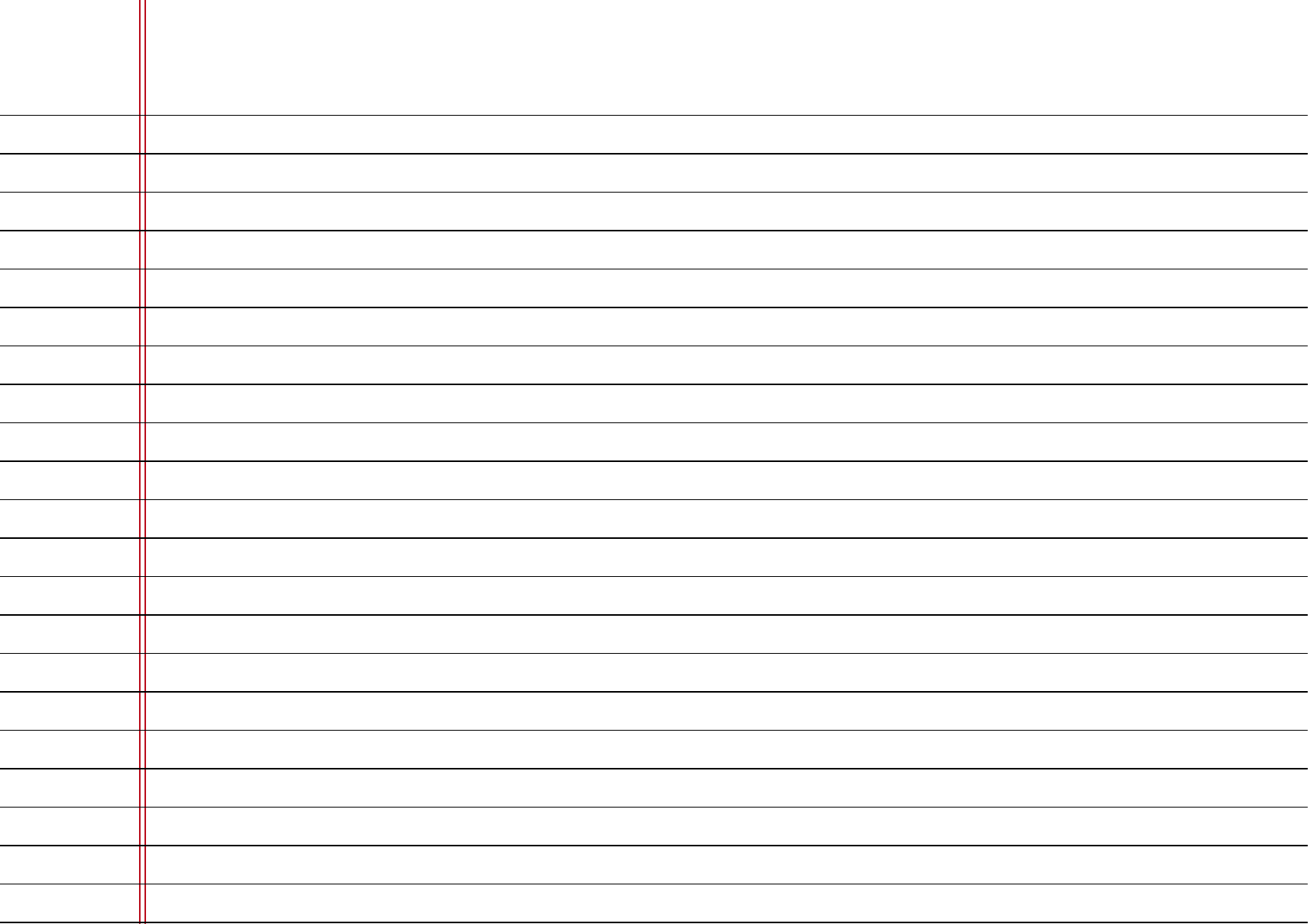 Wide Ruled Lined Paper On A4 Sized Paper In Landscape Orientation Free